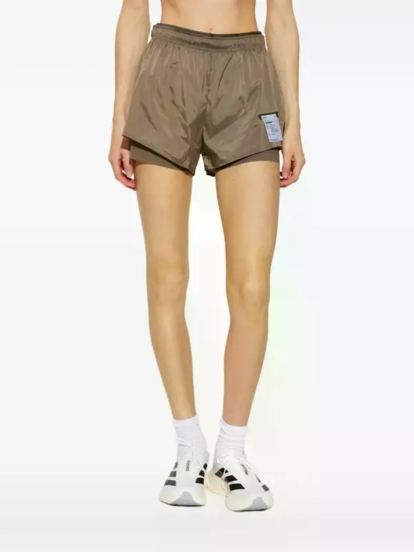 Satisfy Techsilk Layered Shorts - Brown