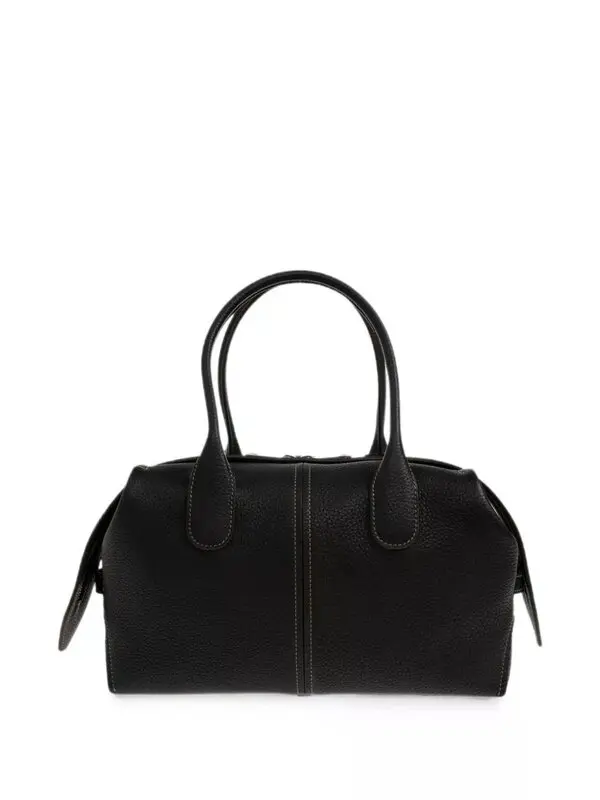 TOD'S Logo-patch Pebbled Leather Shoulder Bag