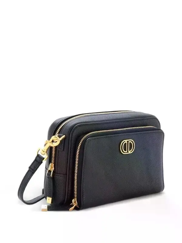 Dior Caro Double Pouch Leather Crossbody Bag