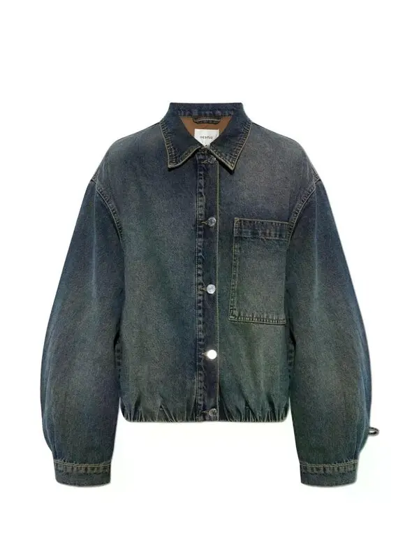 GESTUZ Gzsusara Bow-detail Denim Jacket