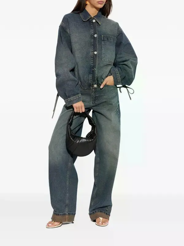 GESTUZ Gzsusara Bow-detail Denim Jacket