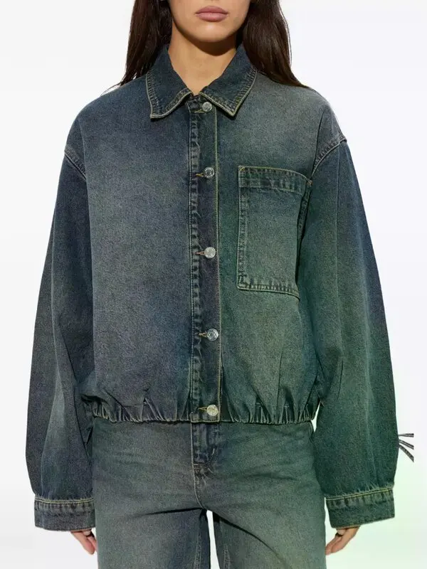 GESTUZ Gzsusara Bow-detail Denim Jacket