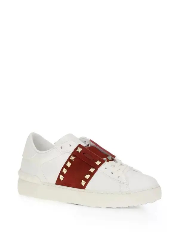 Valentino Garavani Rockstud Leather Sneakers - White