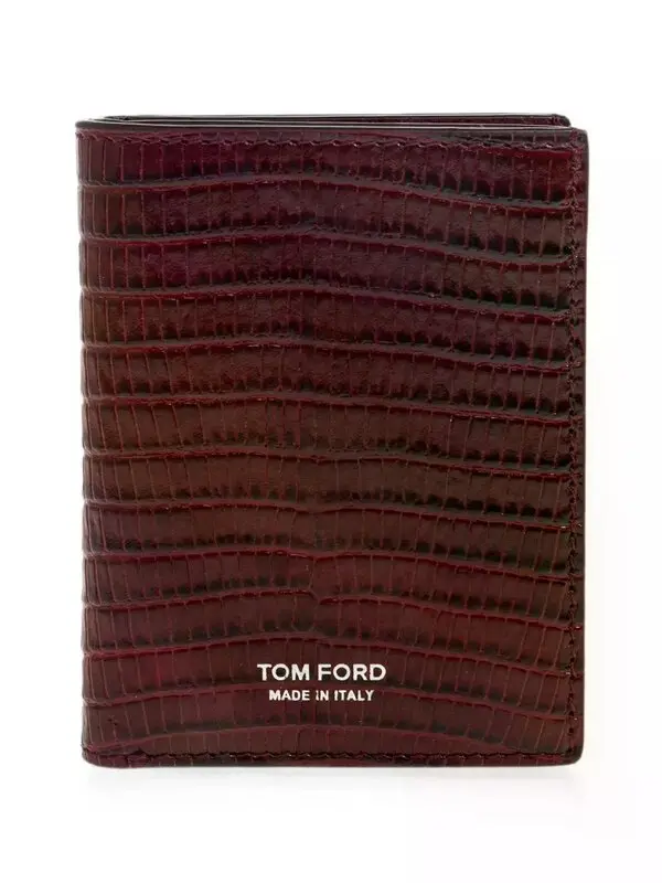 TOM FORD Lizard-effect Leather Wallet