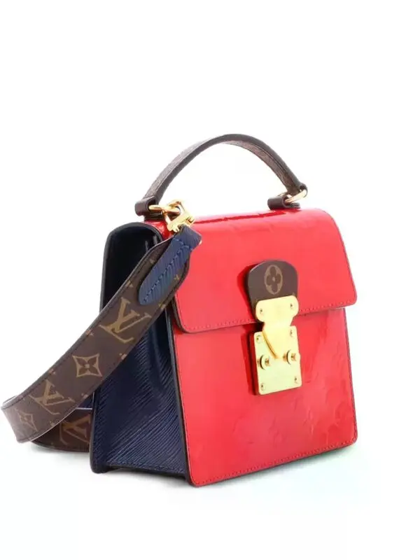LOUIS VUITTON Spring Street Nm Handbag Monogram Vernis - Blue
