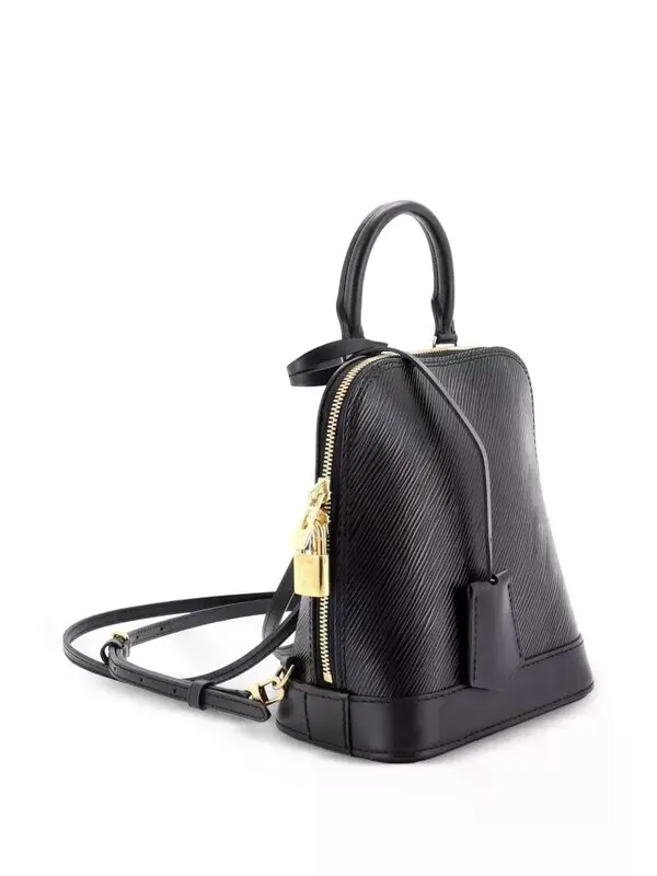 LOUIS VUITTON Alma Epi Leather Backpack - Black