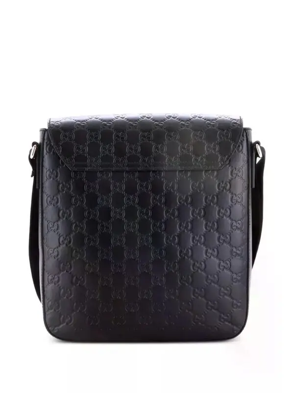 Gucci Leather Messenger Bag - Black