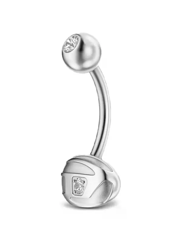 DIESEL® Stainless Steel Navel Body Jewelry - Silver
