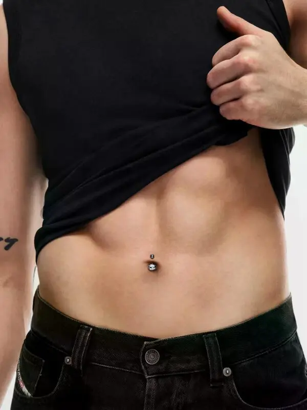DIESEL® Stainless Steel Navel Body Jewelry