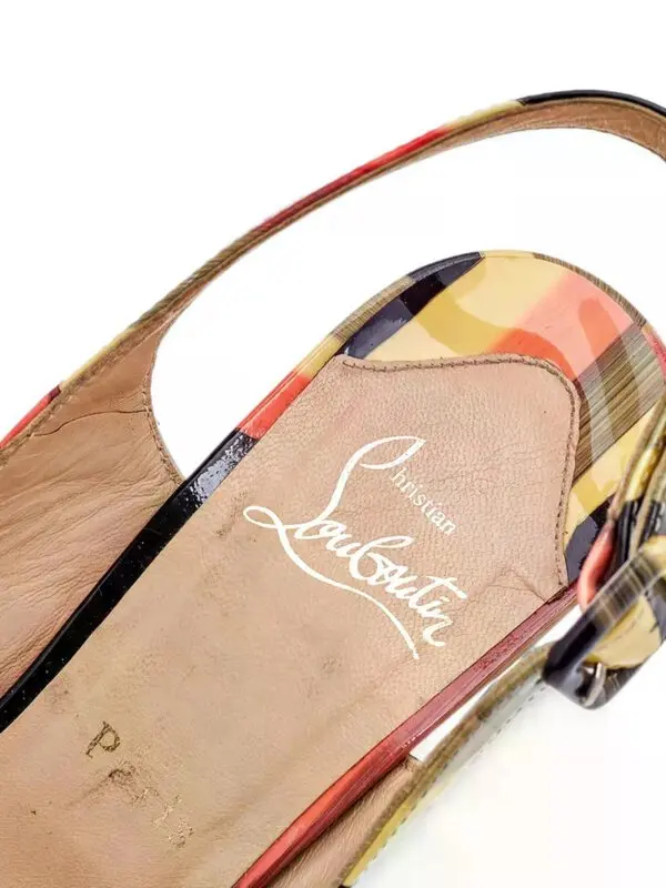 CHRISTIAN LOUBOUTIN Une Plume Slingback Wedge Pumps