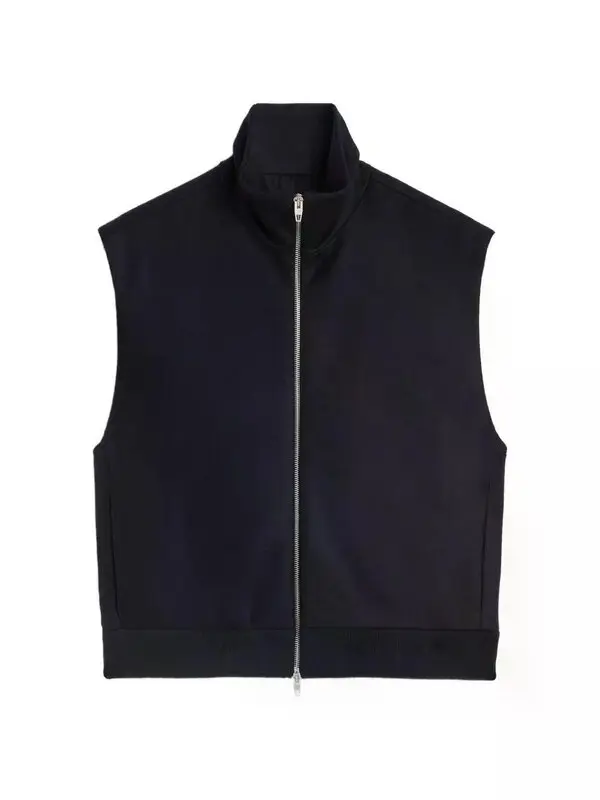 JIL SANDER Wool Melton Padded Gilet - Blue