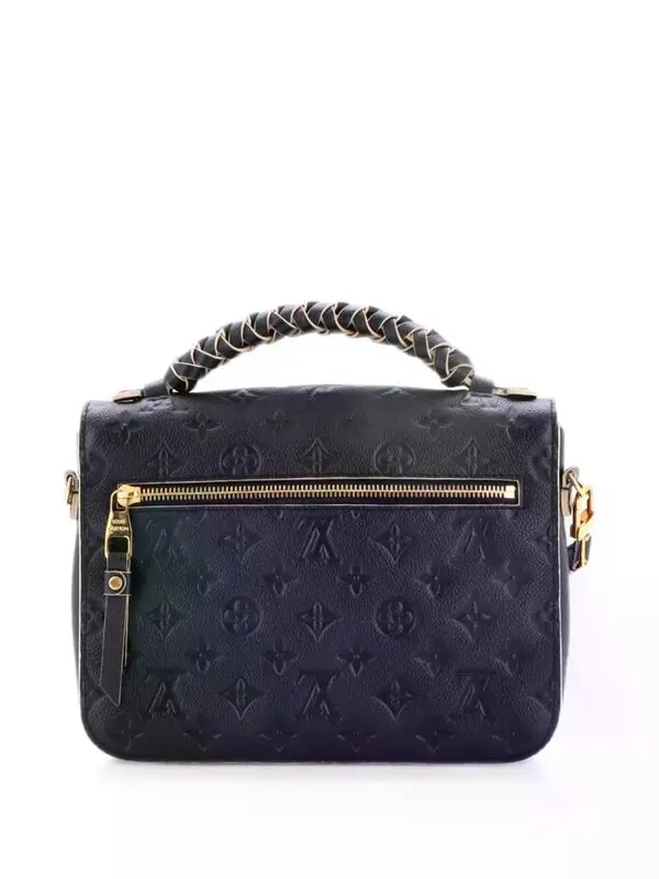 LOUIS VUITTON Monogram Empreinte Leather Pochette Metis Bag - Black