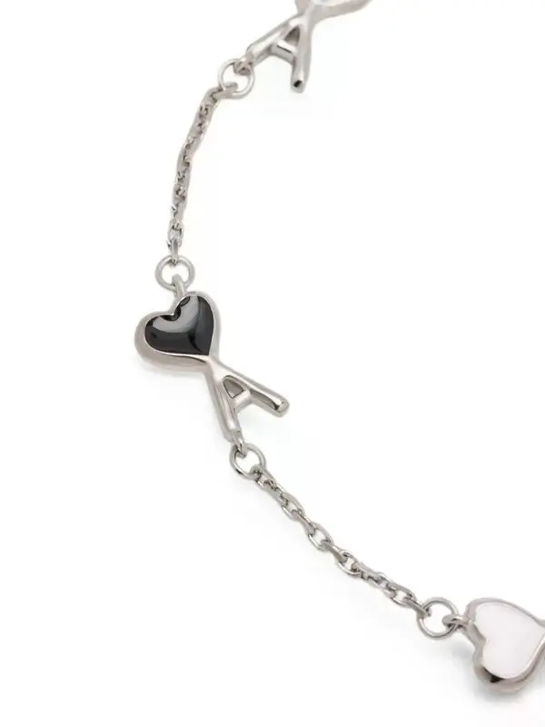 AMI Paris Brass Bracelet With Hammered De Coeur