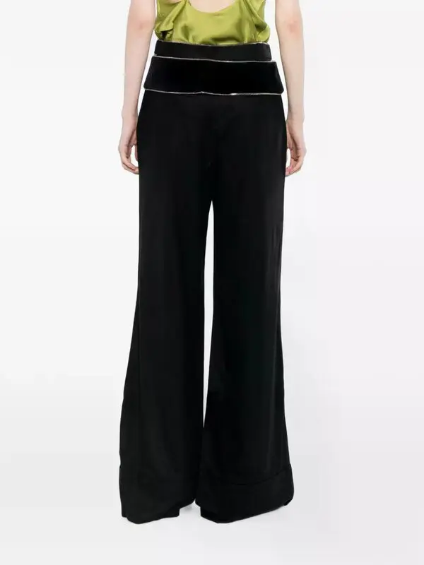 Roberto Cavalli Chain-trim Velvet Trousers
