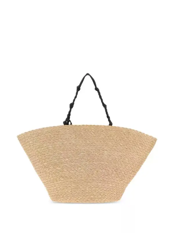 JIL SANDER Tangle Woven Beach Bag - Neutrals