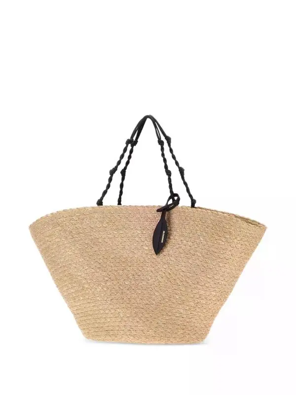 JIL SANDER Tangle Woven Beach Bag