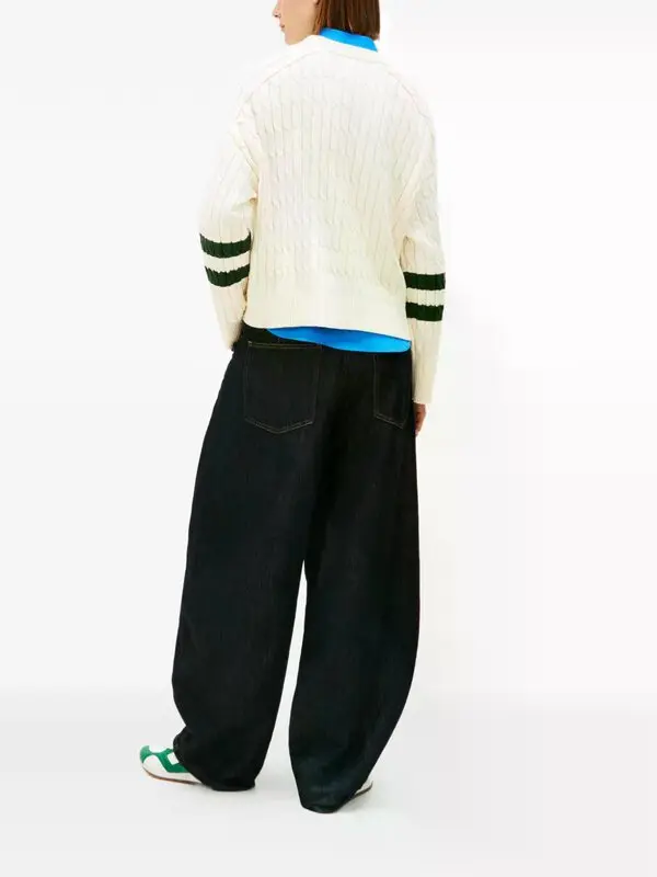 Tommy Hilfiger Cable-knit Logo-embroidered Sweater