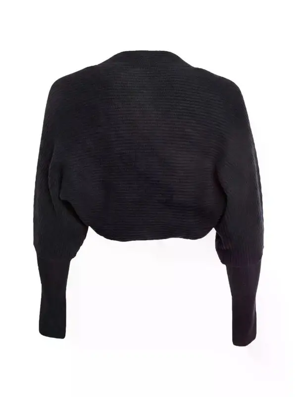 Escada Rib-knit Cropped Cardigan