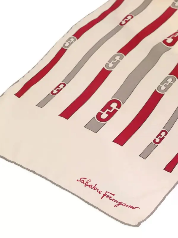 FERRAGAMO Gancini Vertical-stripe Scarf