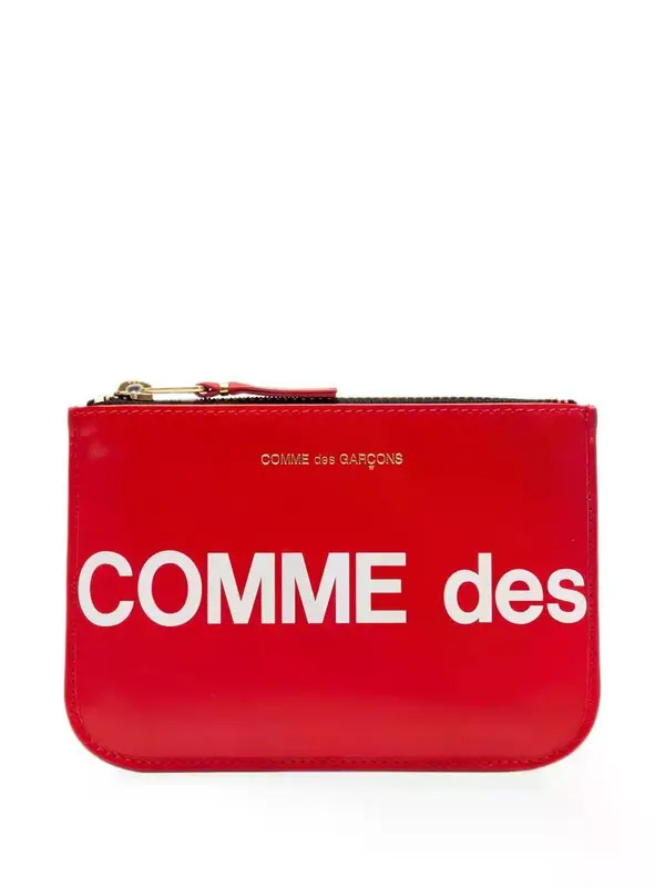 Comme Des Garçons Huge Logo Leather Pouch