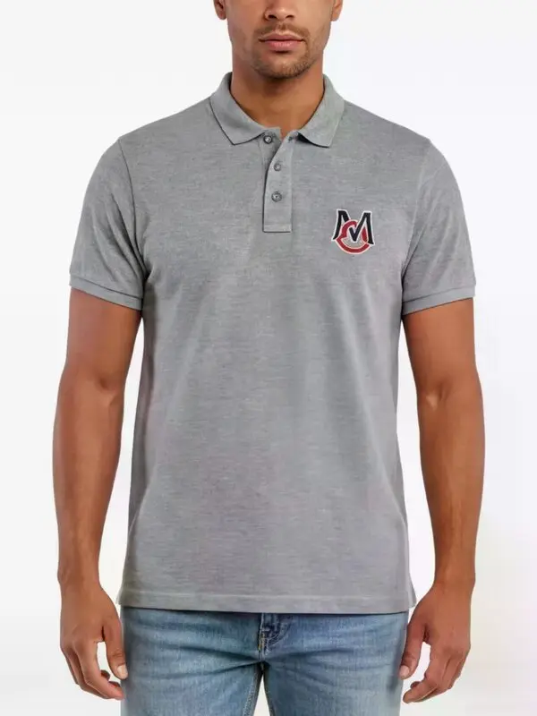 Moncler Logo-detail Polo Shirt - Grey