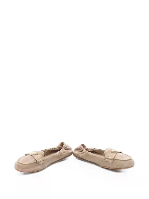 Prada 2010s Logo Plate Loafers