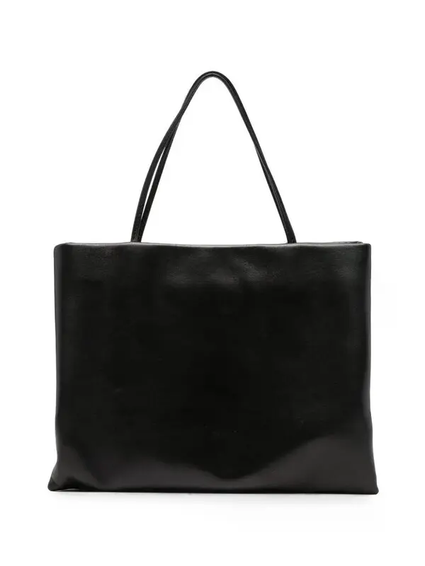 THE ROW Large Cecily Leather Tote Bag - Black