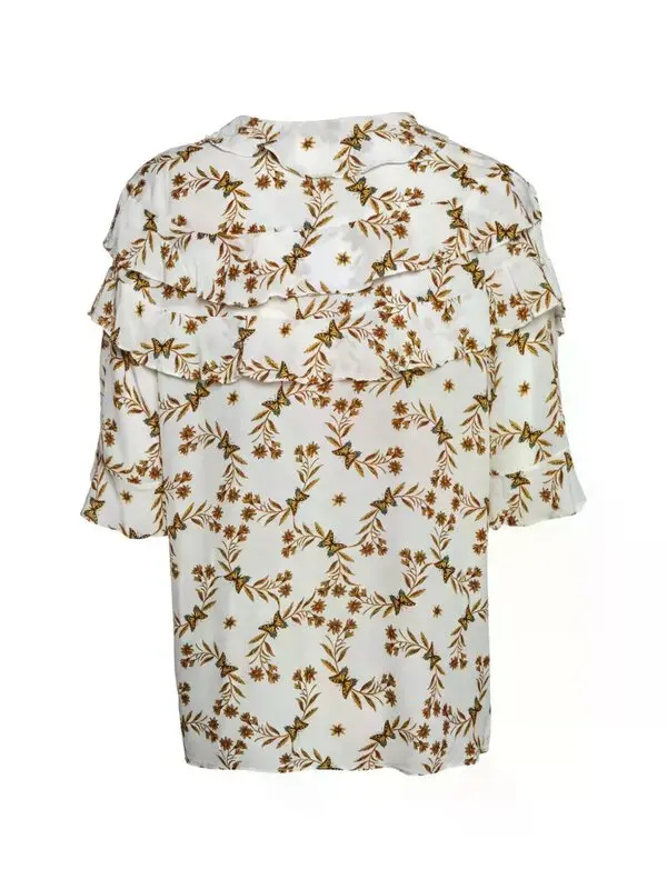 Sandro Ruffled Blouse