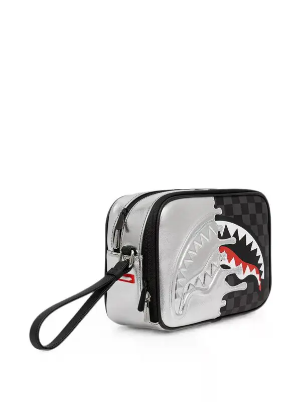 SPRAYGROUND Shark Mouth Checkered Make Up Bag
