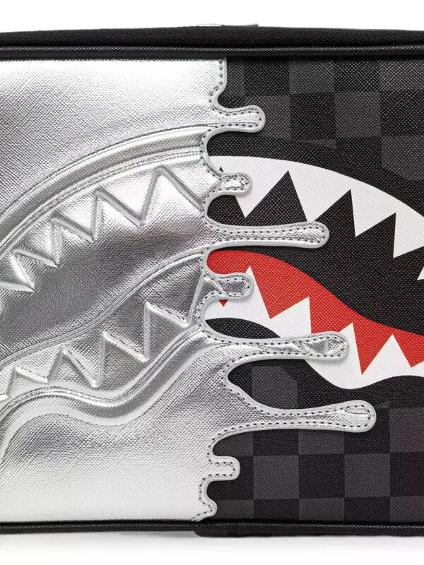 SPRAYGROUND Shark Mouth Checkered Make Up Bag