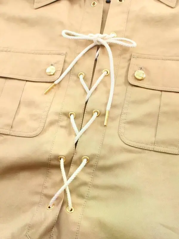 Celine Lace-up Safari Mini Dress