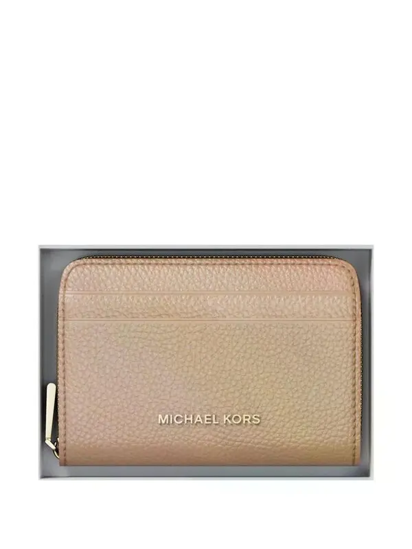 Michael Kors Small Jet Set Pebbled-leather Card Holder
