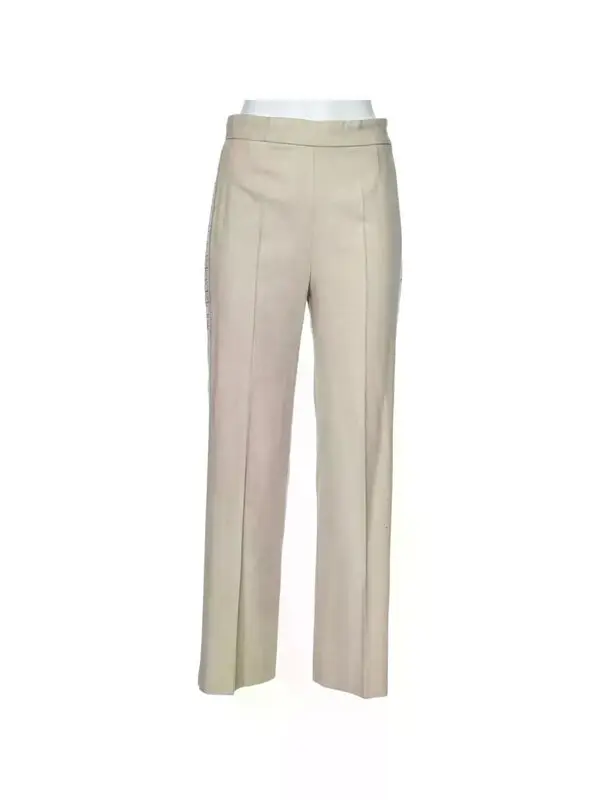 Chloé Beige Wool Side Trim Parallel Trousers