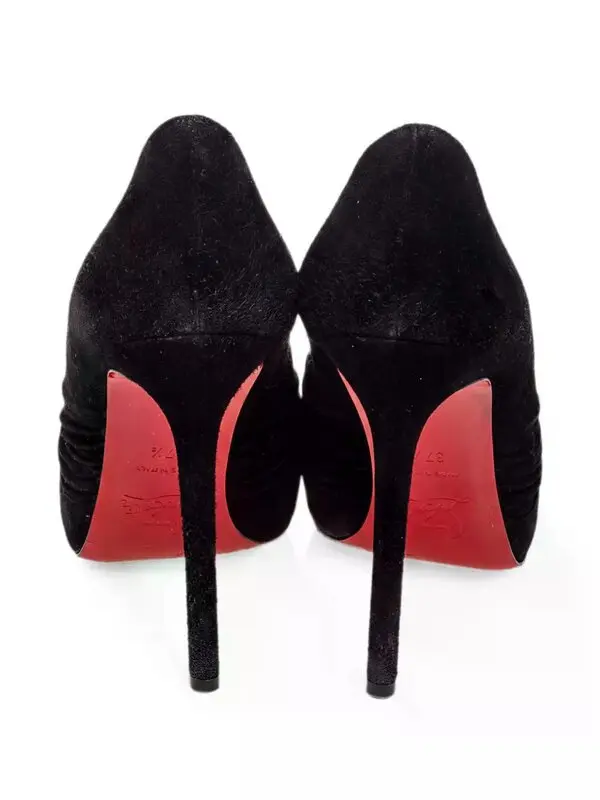CHRISTIAN LOUBOUTIN Suede Peep-toe Pumps
