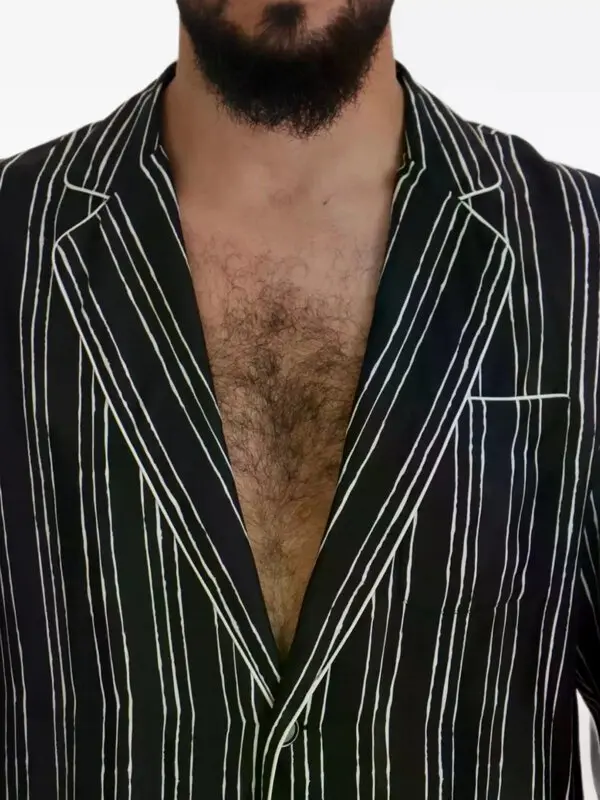 Dolce & Gabbana Striped Silk Pajama Shirt