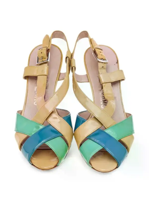 FERRAGAMO Patent Calf Leather Sandals
