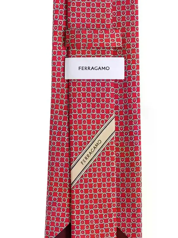 FERRAGAMO Gancini-print Tie