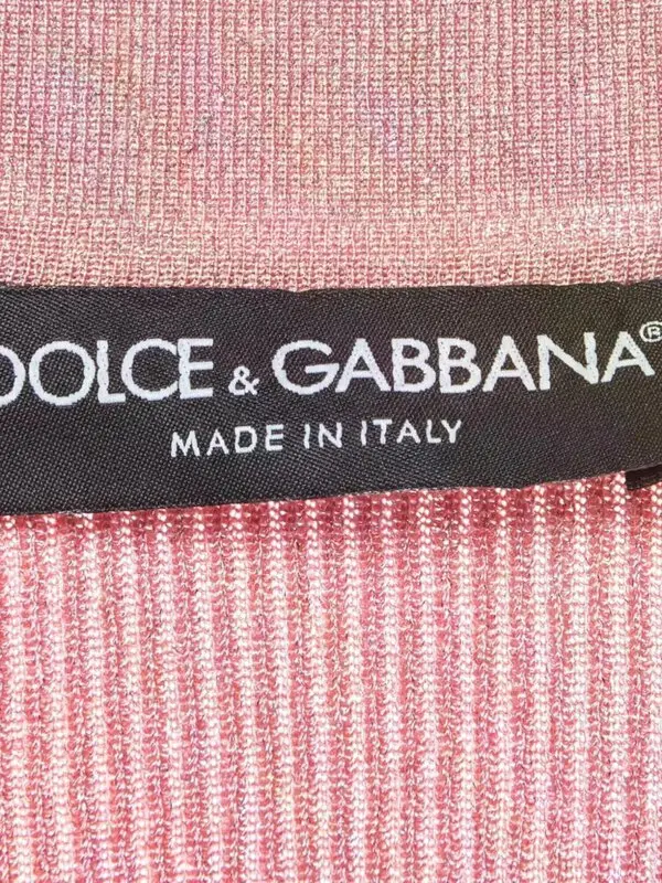 Dolce & Gabbana Ribbed-knit Polo Shirt