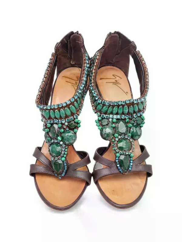 GIUSEPPE ZANOTTI Crystal-embellished Ankle-strap Sandals