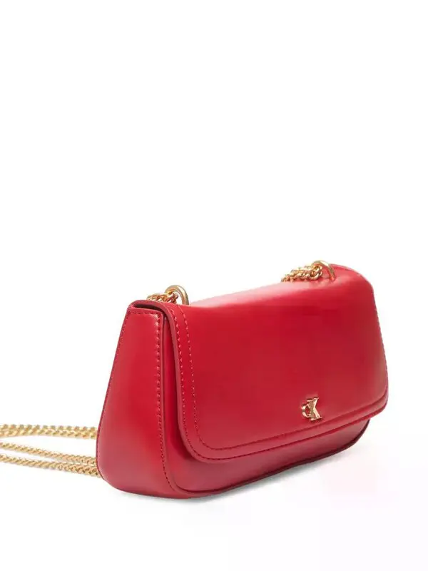 Calvin Klein Monogram Logo Plaque Chain Shoulder Bag