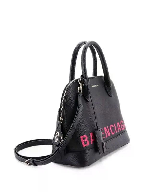 Balenciaga Logo Ville Bag Leather Small Satchel