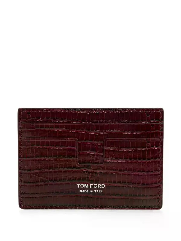 TOM FORD Croc-effect Leather Card Holder