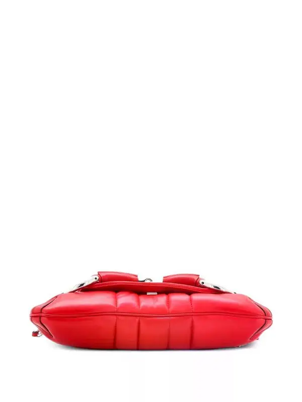 Gucci Horsebit Chain Shoulder Bag Vertical Quilted Leather - Red