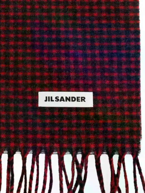 JIL SANDER Fringed Wool Scarf