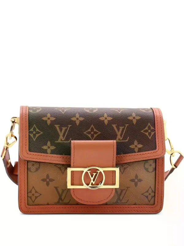 LOUIS VUITTON Dauphine Shoulder Bag Reverse Monogram Canvas Mini - Brown