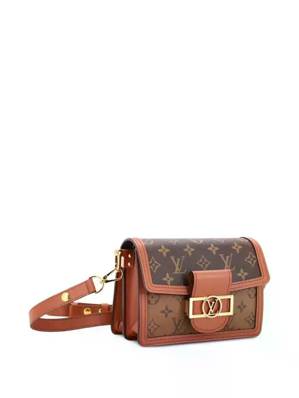 LOUIS VUITTON Dauphine Shoulder Bag Reverse Monogram Canvas Mini - Brown