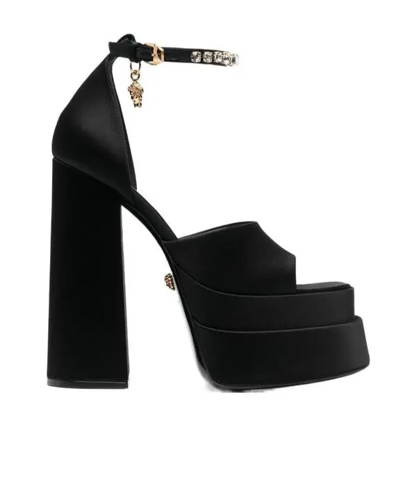 Versace Medusa Aevitas Platform Sandals - Black