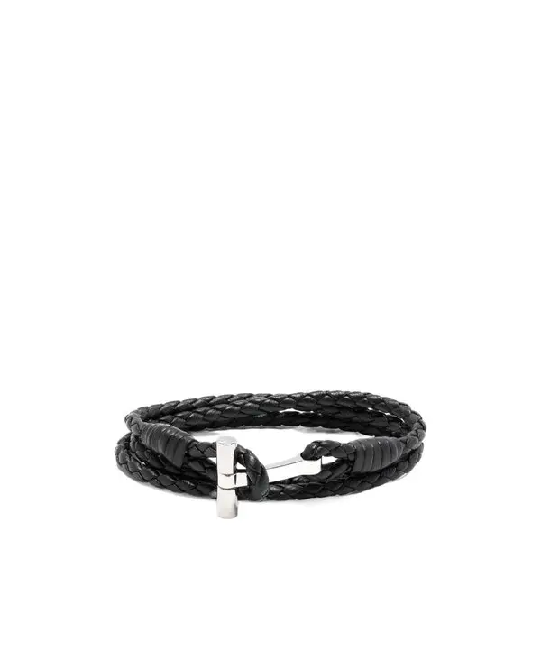 TOM FORD Braided Leather Necklace - Black