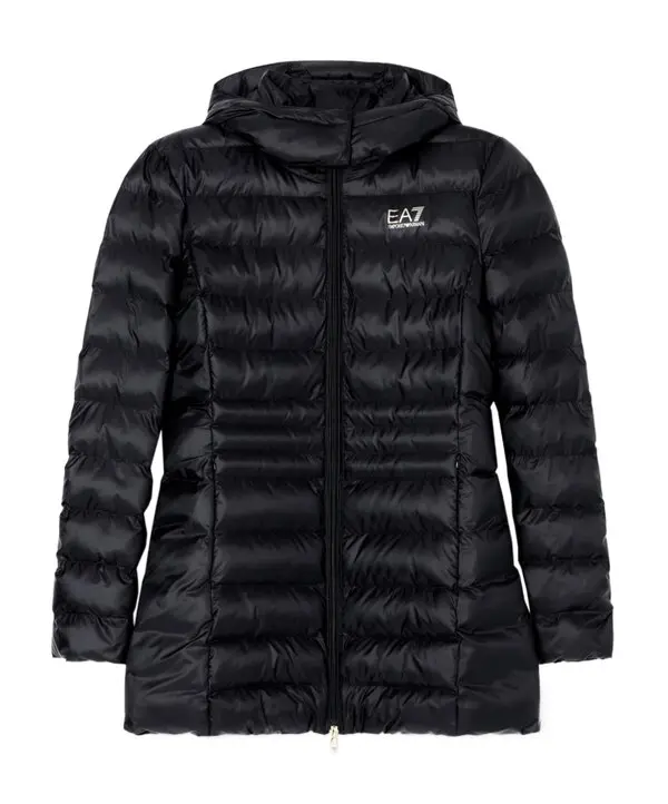 EA7 Quilted Hooded Jacket