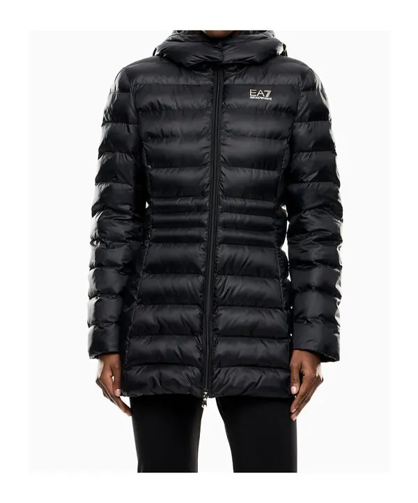 EA7 Quilted Hooded Jacket